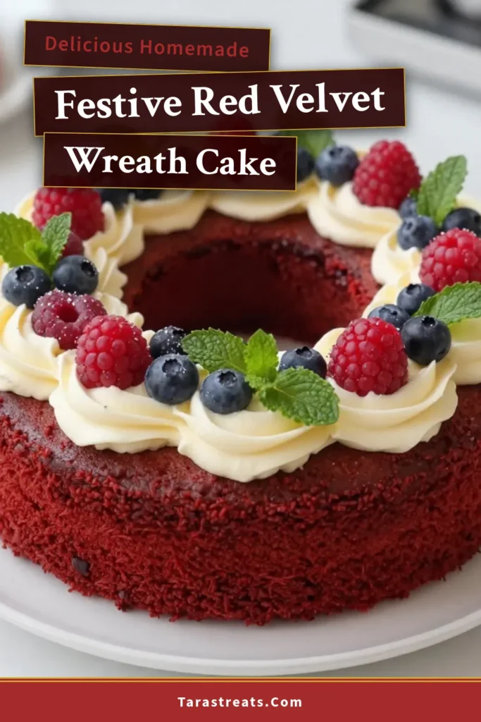 Red Velvet Wreath Cake Delightful and Easy Recipe - Chelles Recipes