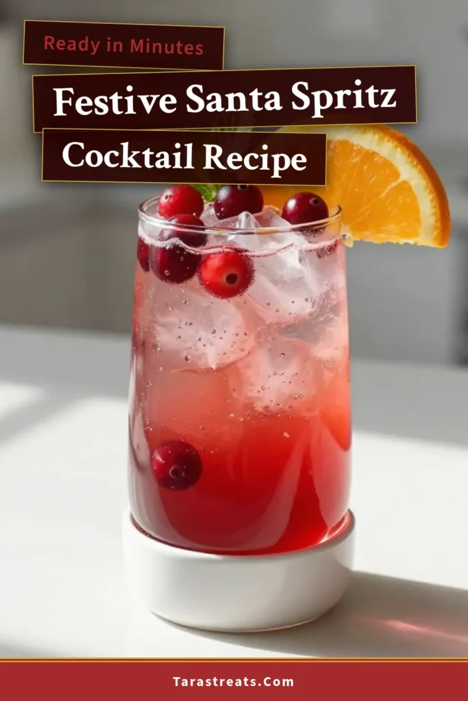 Santa Spritz Cocktail Festive and Refreshing Treat - Chelles Recipes