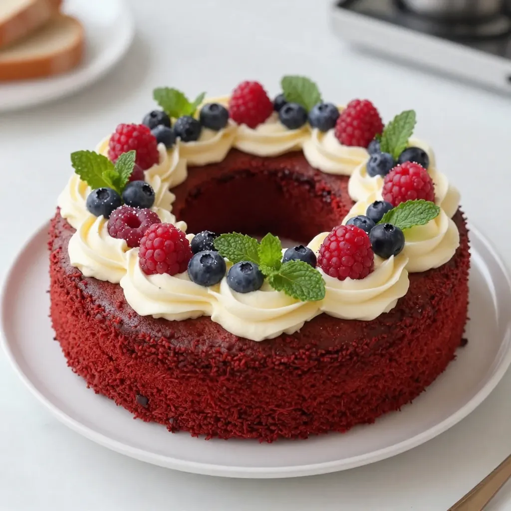Red Velvet Wreath Cake Delightful and Easy Recipe - Chelles Recipes